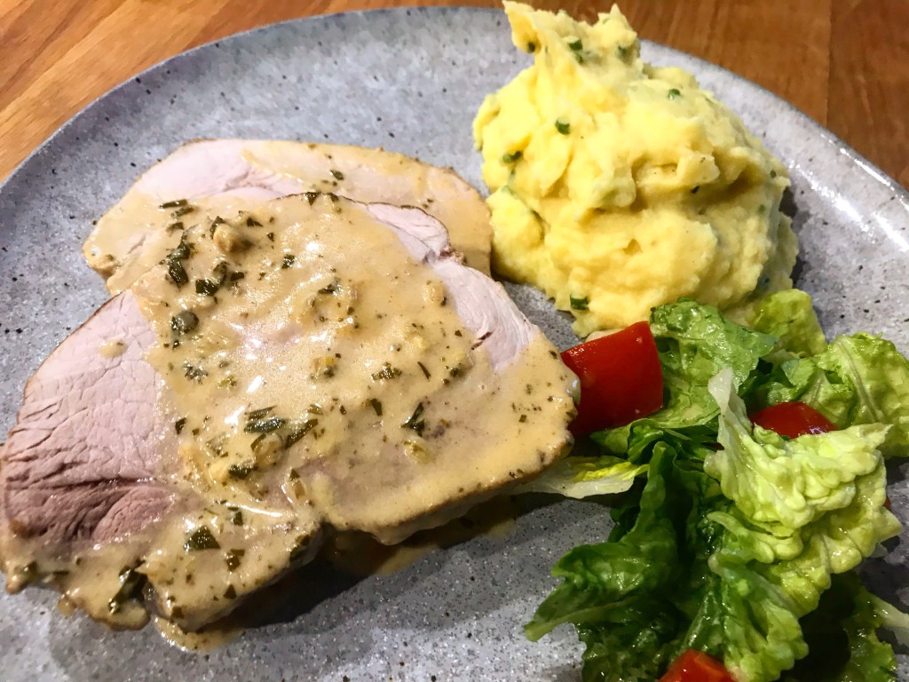 Schweinenuss in Estragon-Senf-Soße – GUT-ESSER